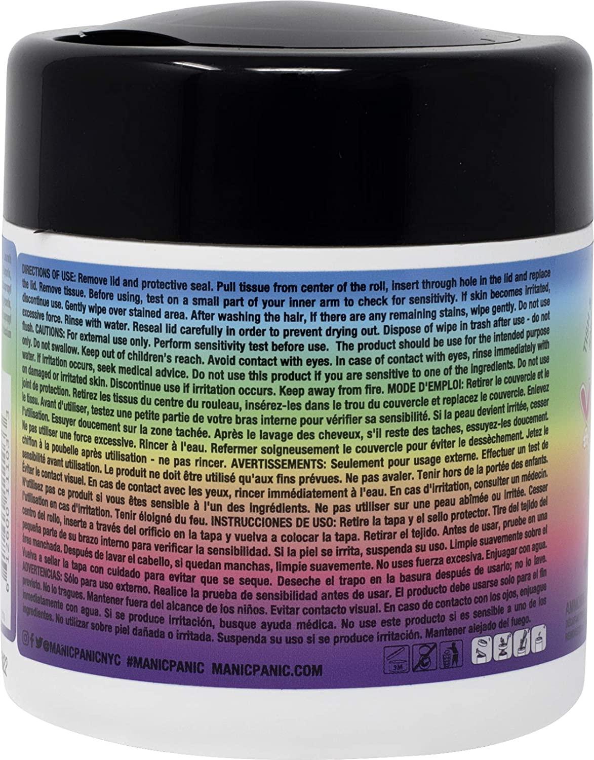 Manic Panic Dye Away Wipes Color Remover - 50 Count | Remove Hair Dye ...