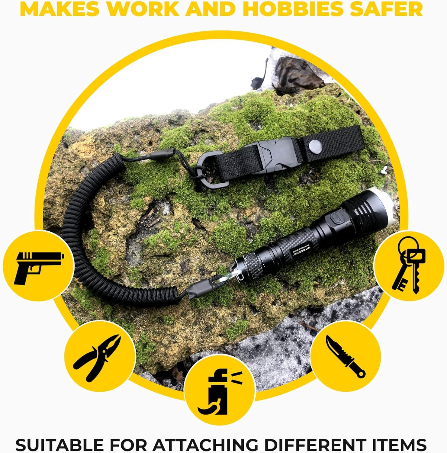 EDCX Paracord Tactical Lanyard - Made in Ukraine | Elastic Key Trailer ...