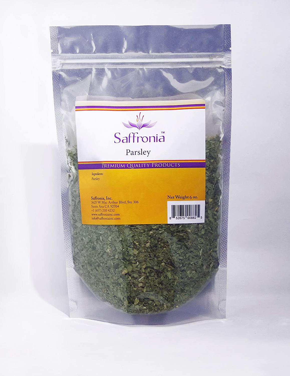 Saffronia Dried Parsley Flakes (5 oz) - Premium Quality Seasoning for ...