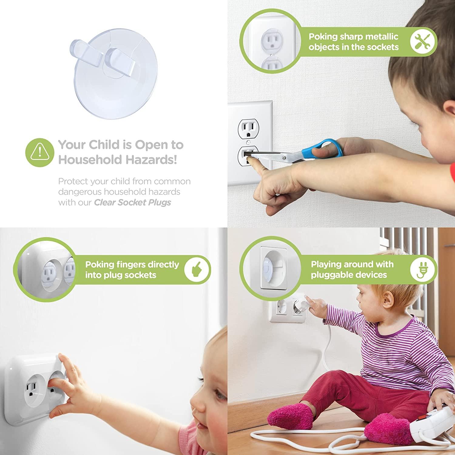 Clear Outlet Covers (36-Pack) Dielectric Plastic Plugs for Electrical ...