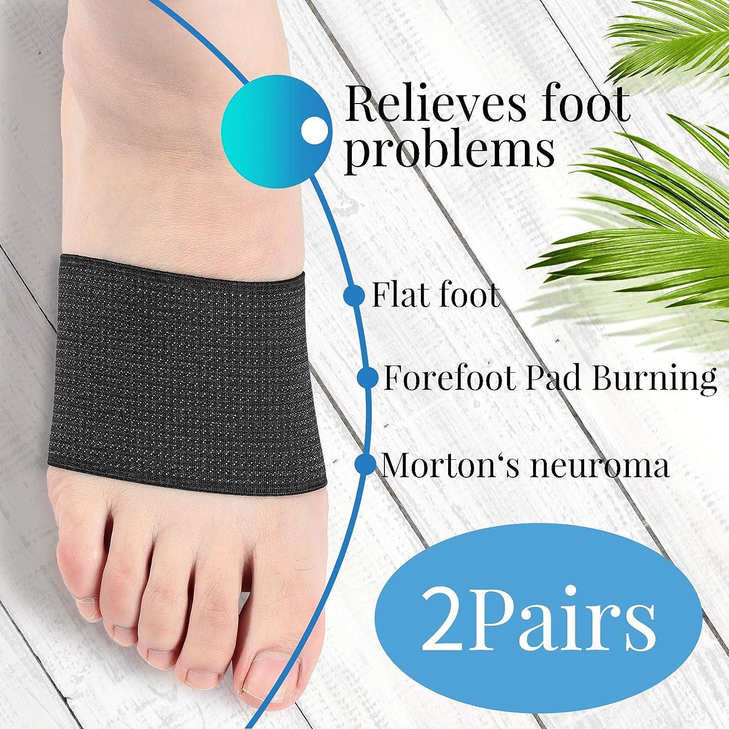 Geyoga Compression Arch Support Sleeves - 2 Pairs | Plantar Fasciitis ...
