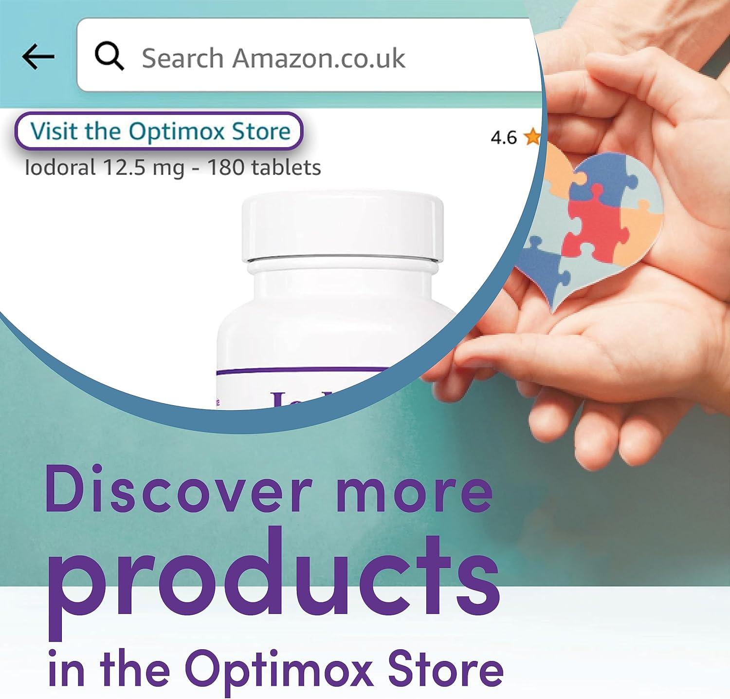 Optimox Iodoral 12.5mg: 90 Vegan Tablets with Iodine and Potassium ...