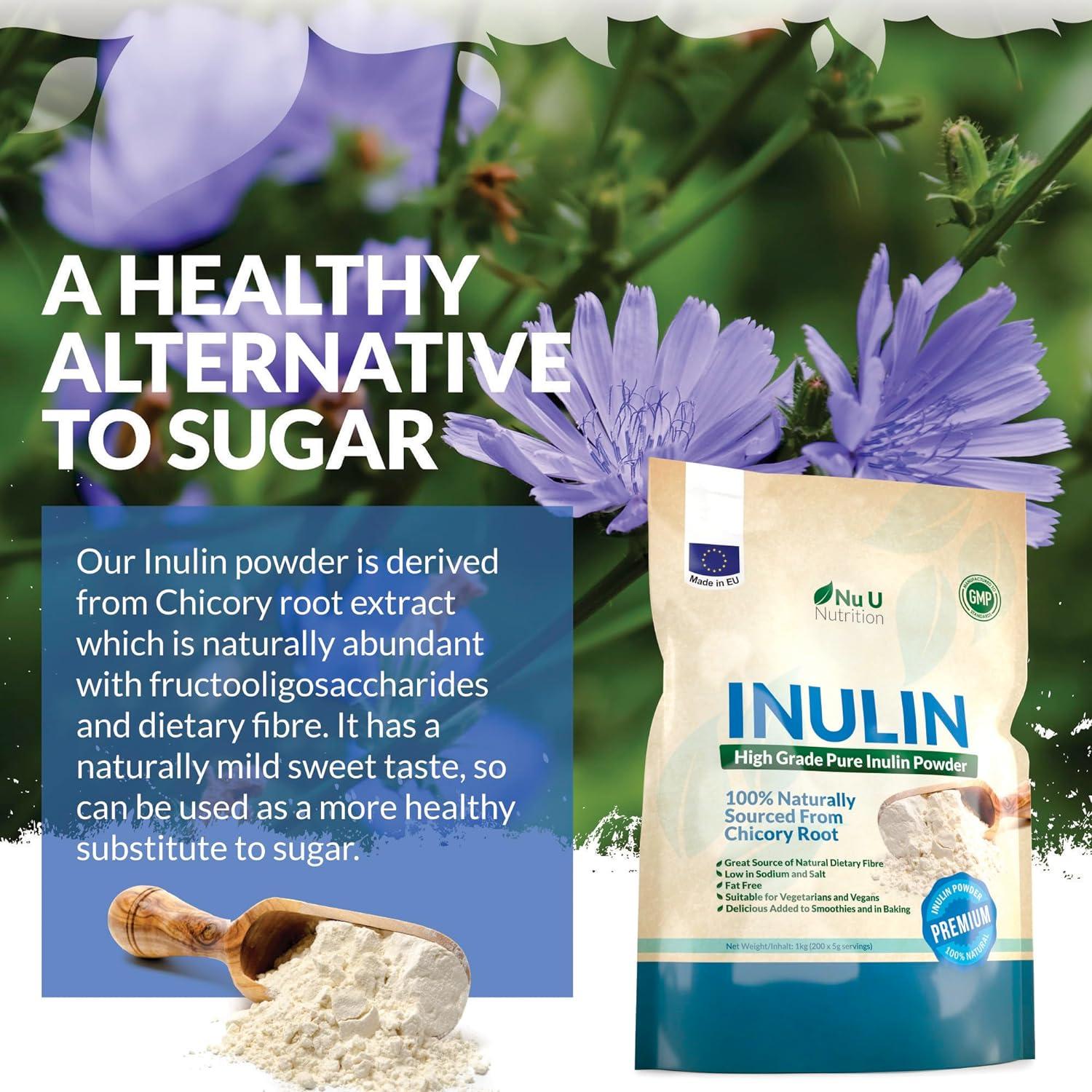 Inulin High Grade Prebiotic Soluble Fibre Powder 1kg - EU Made ...