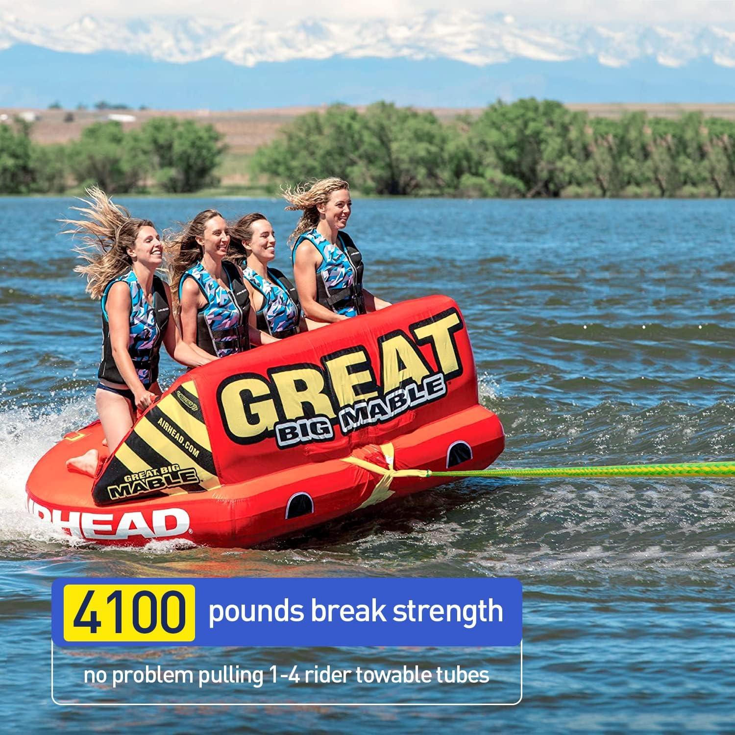 Botepon 60ft Tow Rope for Tubing - Ideal for Towable Tubes, Boating ...