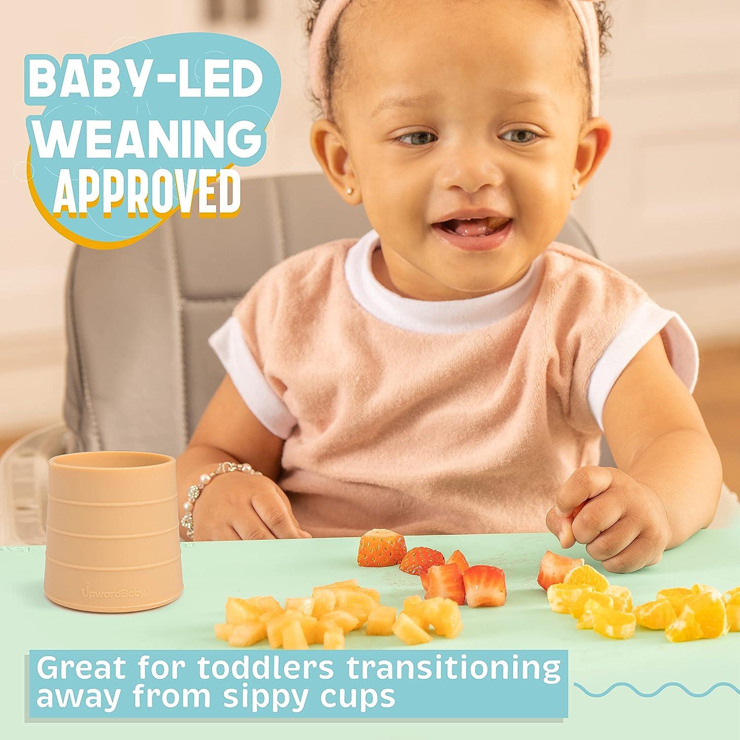 UpwardBaby Silicone Cups 2pc Set - Transition Baby Open Cup, Spill ...