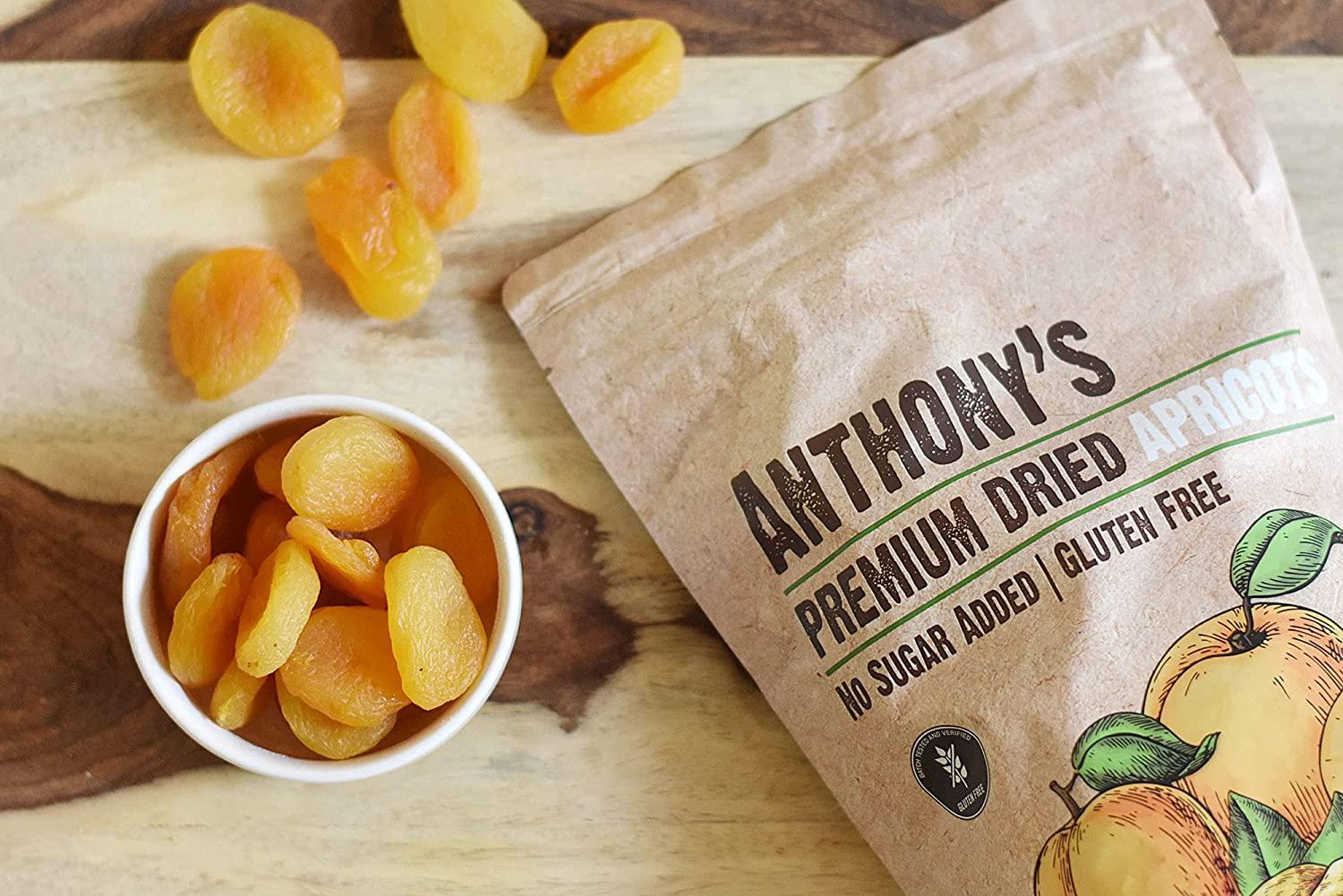 Anthony's Premium Dried Apricots 2 lbs - Gluten Free, Non GMO, No Sugar ...