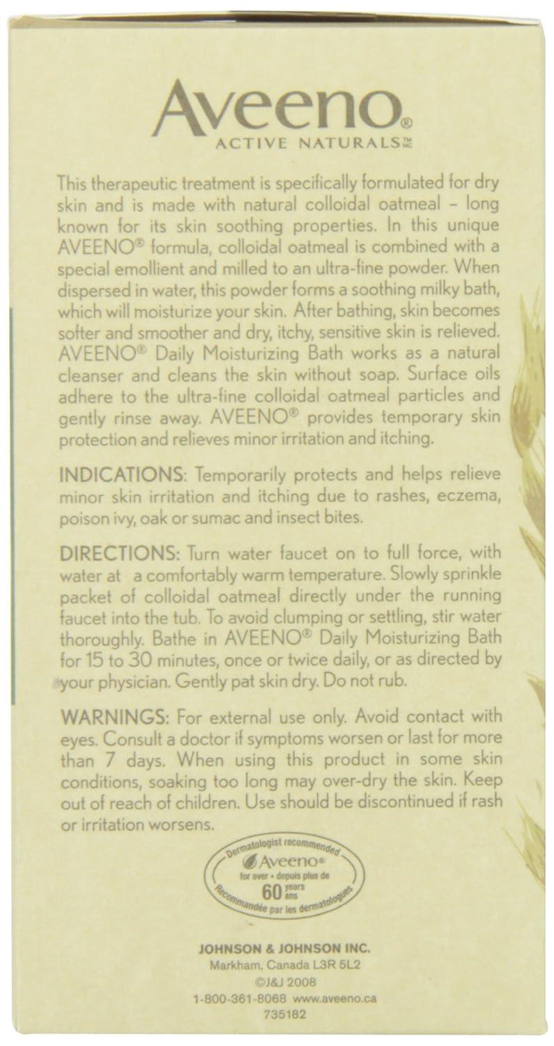 Aveeno Daily Moisturizing Bath Packets with Natural Colloidal Oatmeal ...
