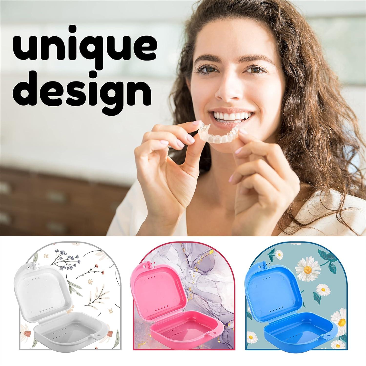 Cute Retainer Holder Case 3 Pack - Colorful Novelty Patterns for ...