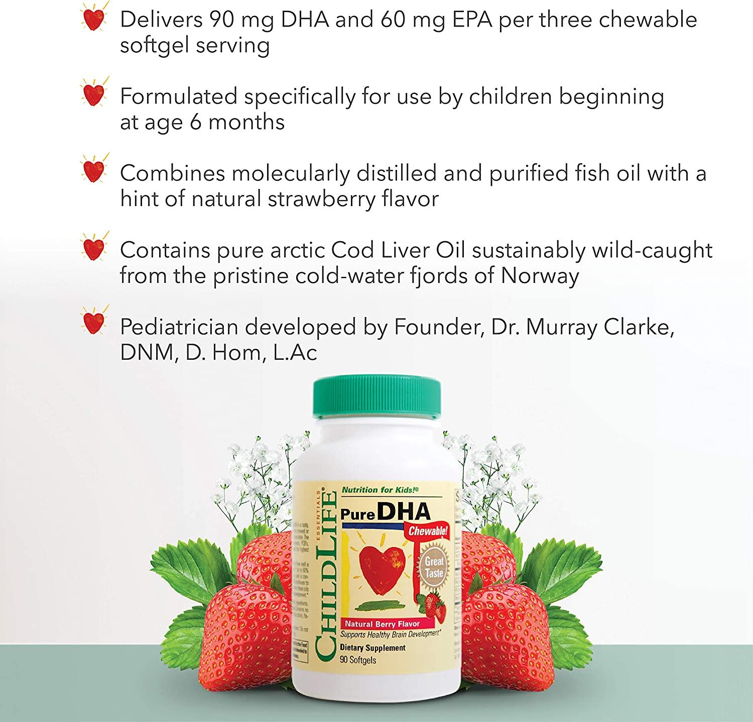 ChildLife Essentials Pure DHA Dietary Supplement for Kids - Gluten-Free ...