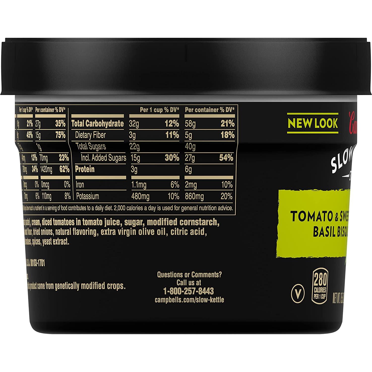 Campbell's Slow Kettle Tomato & Sweet Basil Bisque 15.5 oz - Buy Online ...