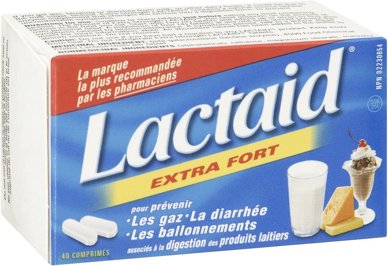 Lactaid Extra Strength Chewable Tablets - Fast-Acting Dairy Relief | 60 ...