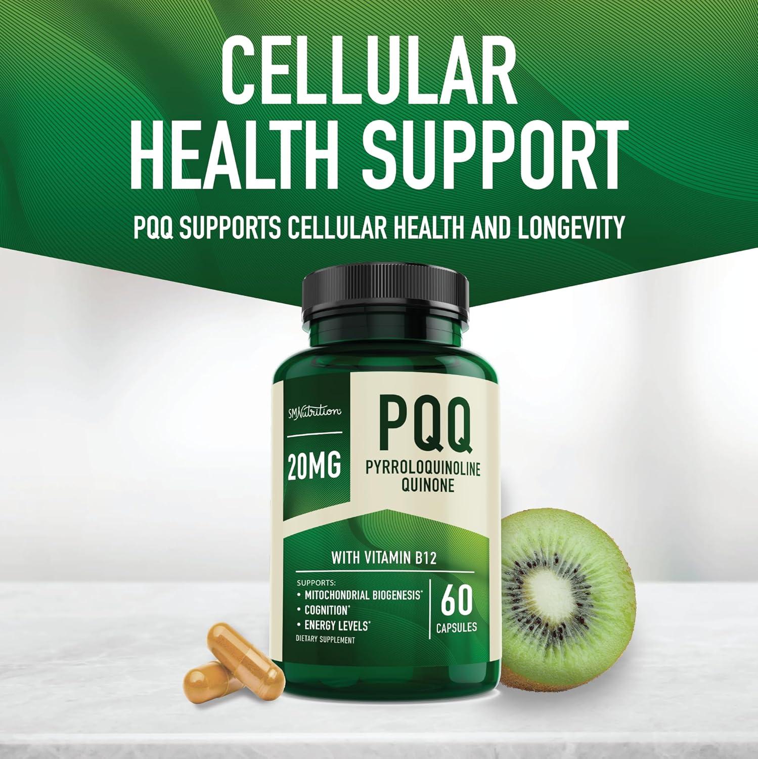 PQQ Supplement 20mg | Boost Mitochondrial Energy & Brain Health | Ultra ...