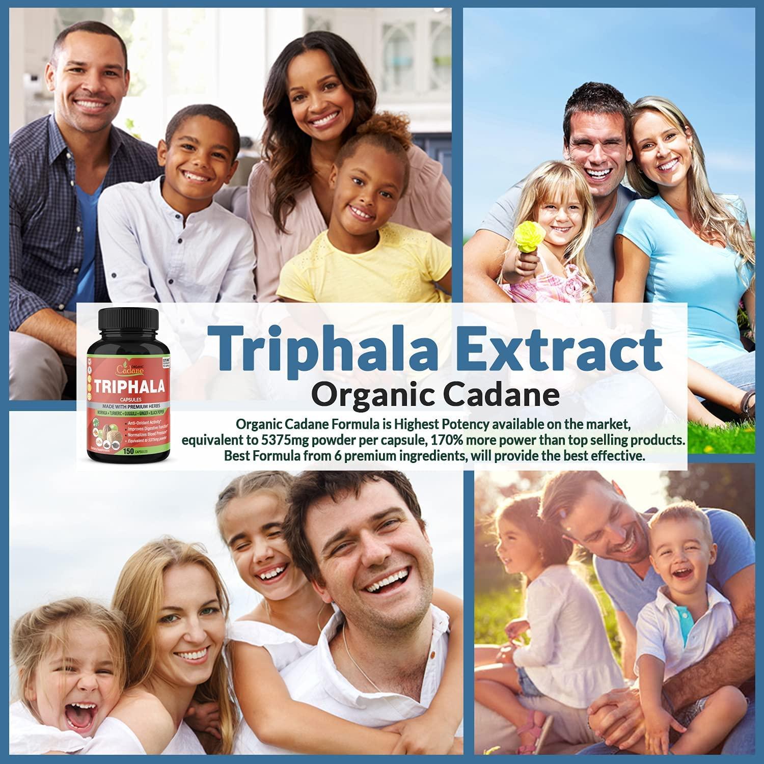 Organic Triphala Extract Capsules 5375MG 5 Months Supply with Turmeric ...