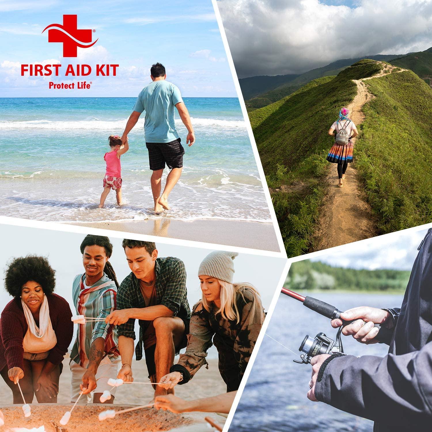 First Aid Kit - 100 Piece - Small First Aid Kit for Camping, Hiking ...