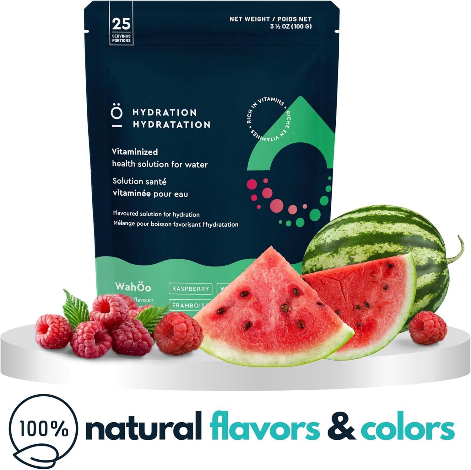 Hydration Vitamin-Rich Water Enhancer Powder Mix - Raspberry ...
