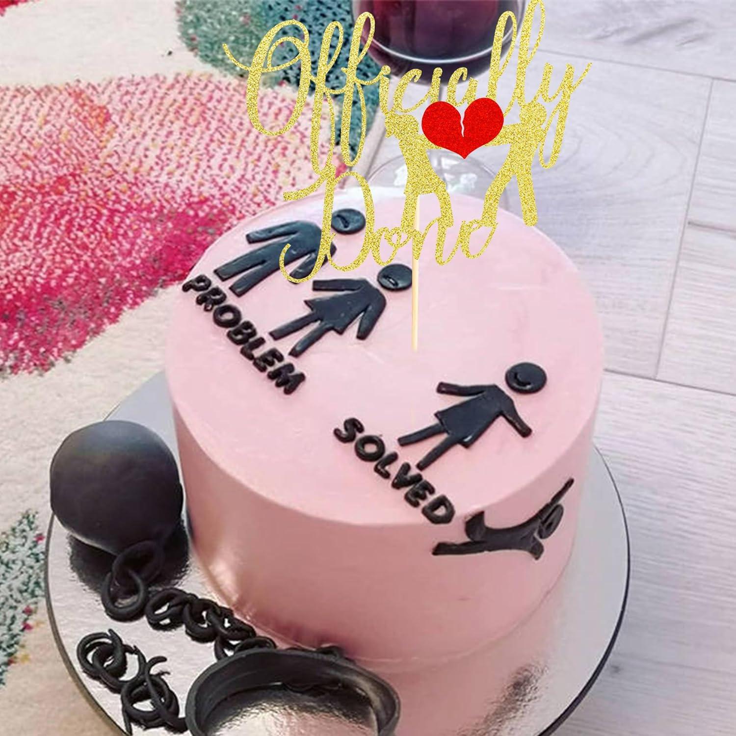 Arthsdite 1Pc Officially Done Cake Topper Divorce Cake Decoration ...