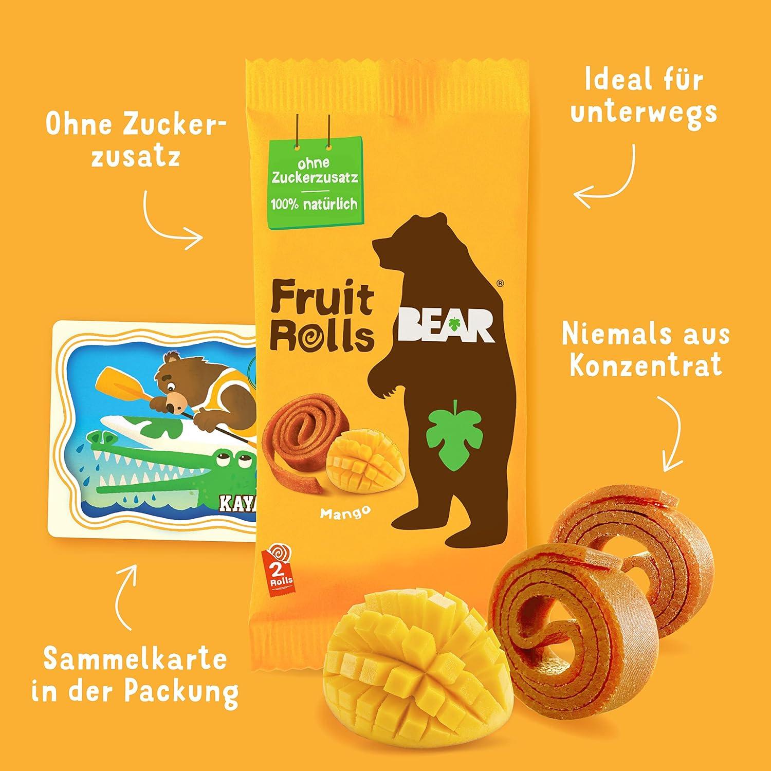 Buy Bear Fruit Rolling Mango - 100% Natural Ingredients No Added Sugar ...