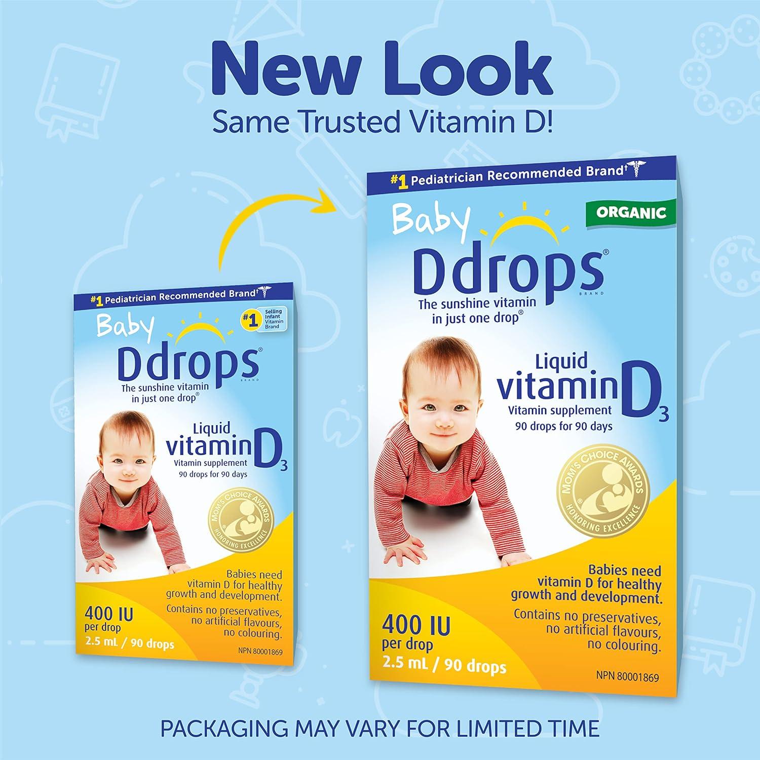 Drops Baby Liquid Vitamin D (90 Drops) - Essential Supplement for ...