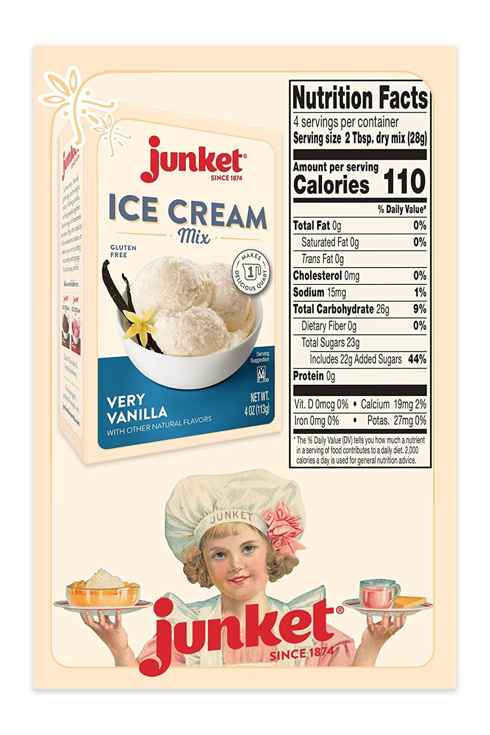 Junket Very Vanilla Ice Cream Mix - 4 oz (Pack of 6) | Buy Now with ...
