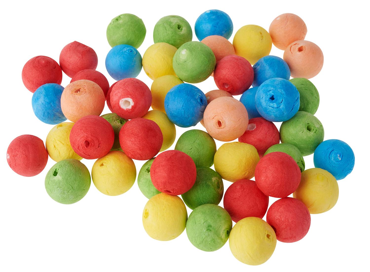 50 Colored Cotton Balls - 20mm Decorative Craft Supplies for All ...