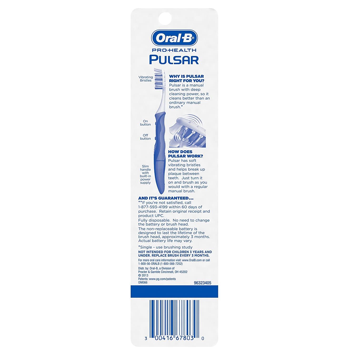 Oral-B Pulsar Expert Clean Soft Toothbrush 2 Pack | Superior Plaque ...