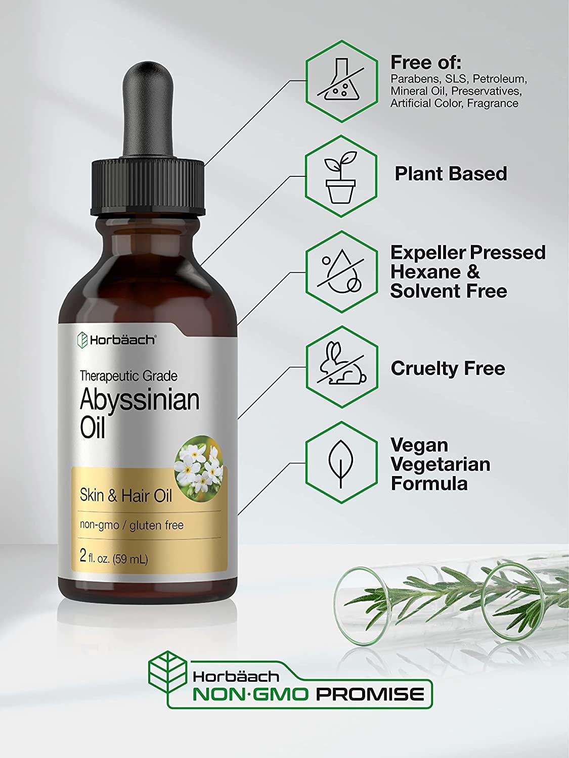 Organic Abyssinian Oil 4 fl oz | Hair & Skin Care | 2 Pack of 2oz ...