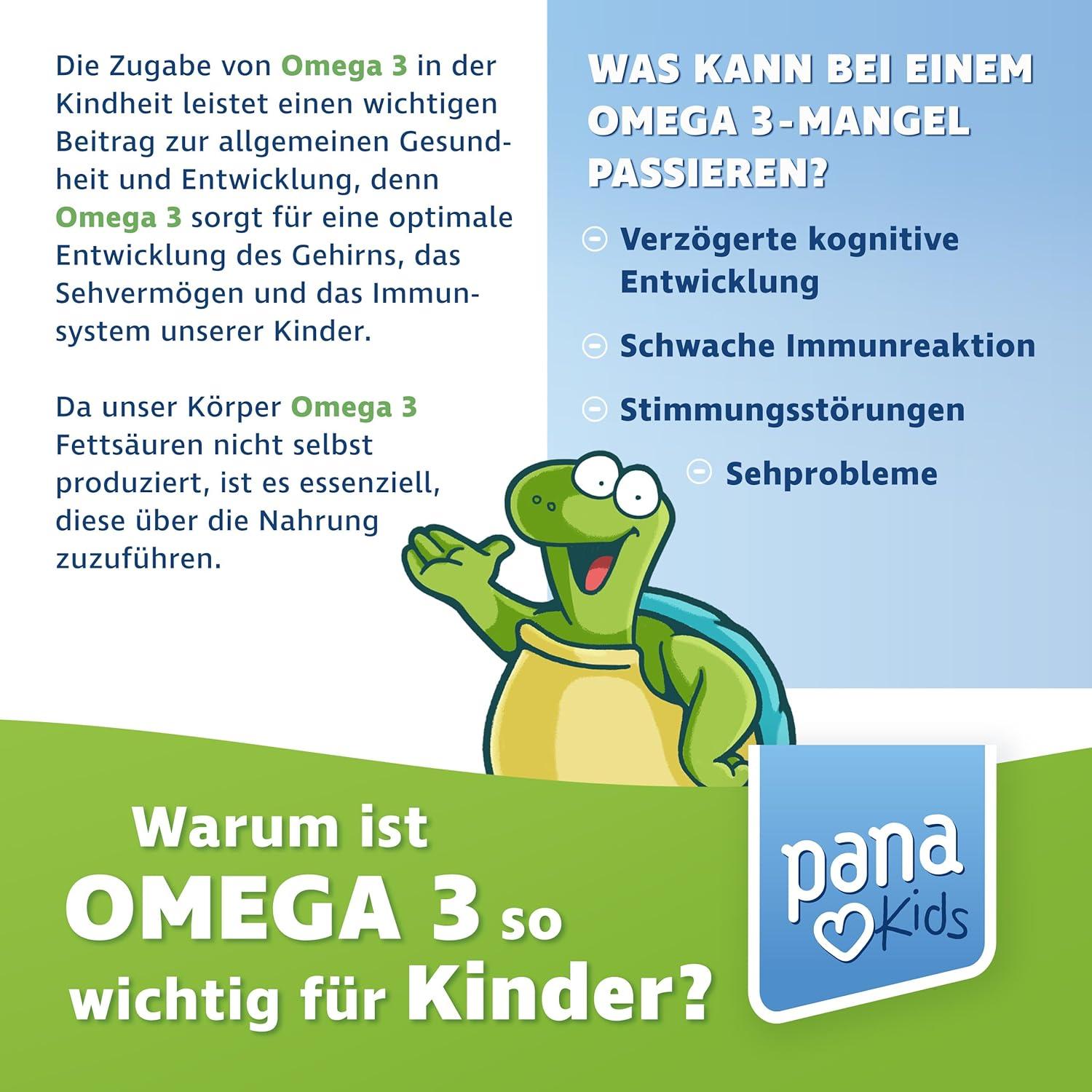 PanaKids Omega 3 Drops for Kids - 100% Vegan DHA & EPA - 20ml Algae Oil Supplement for Children ...