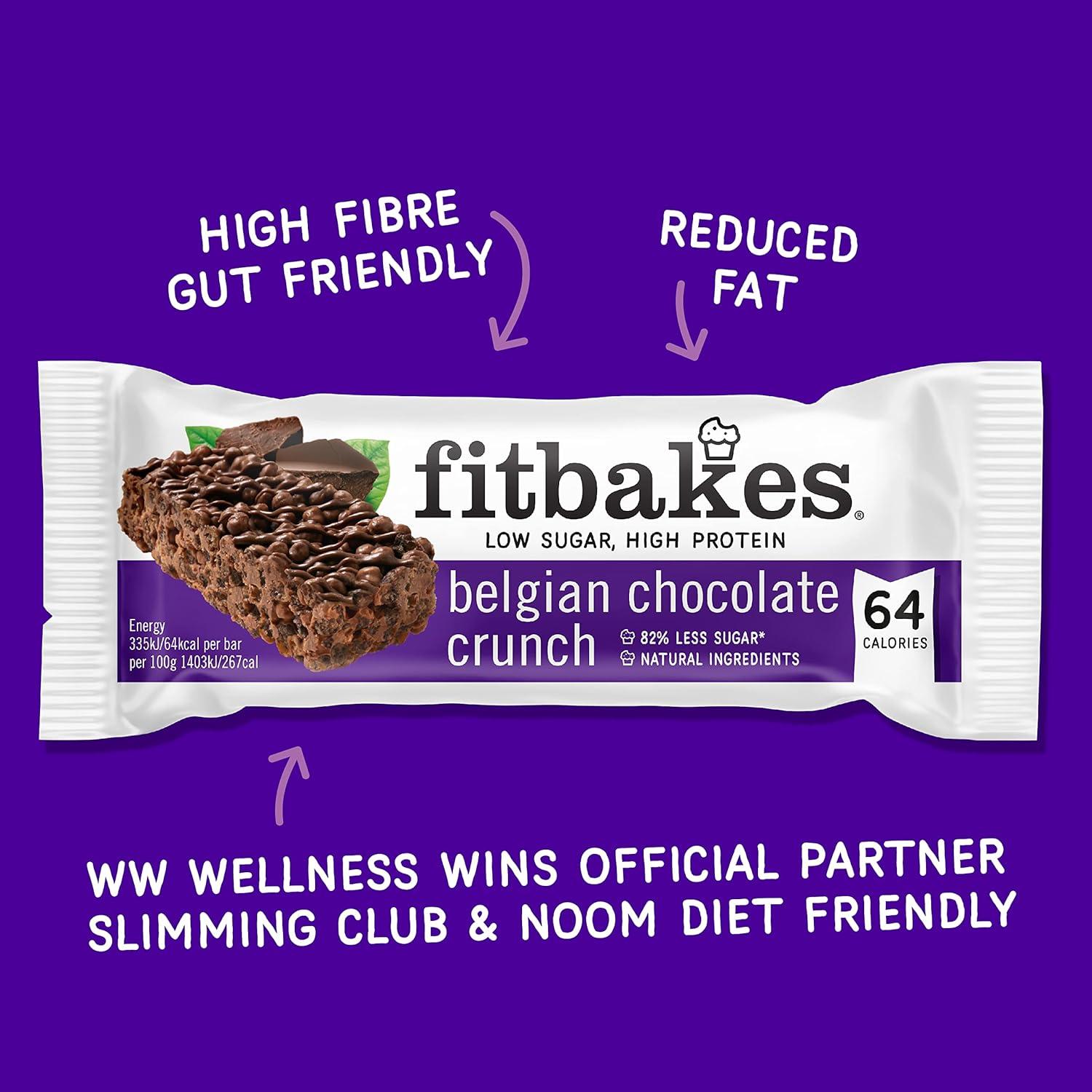 Fitbakes 64 Calorie Belgian Chocolate Mini Bars (12x19g) - Low Carb ...