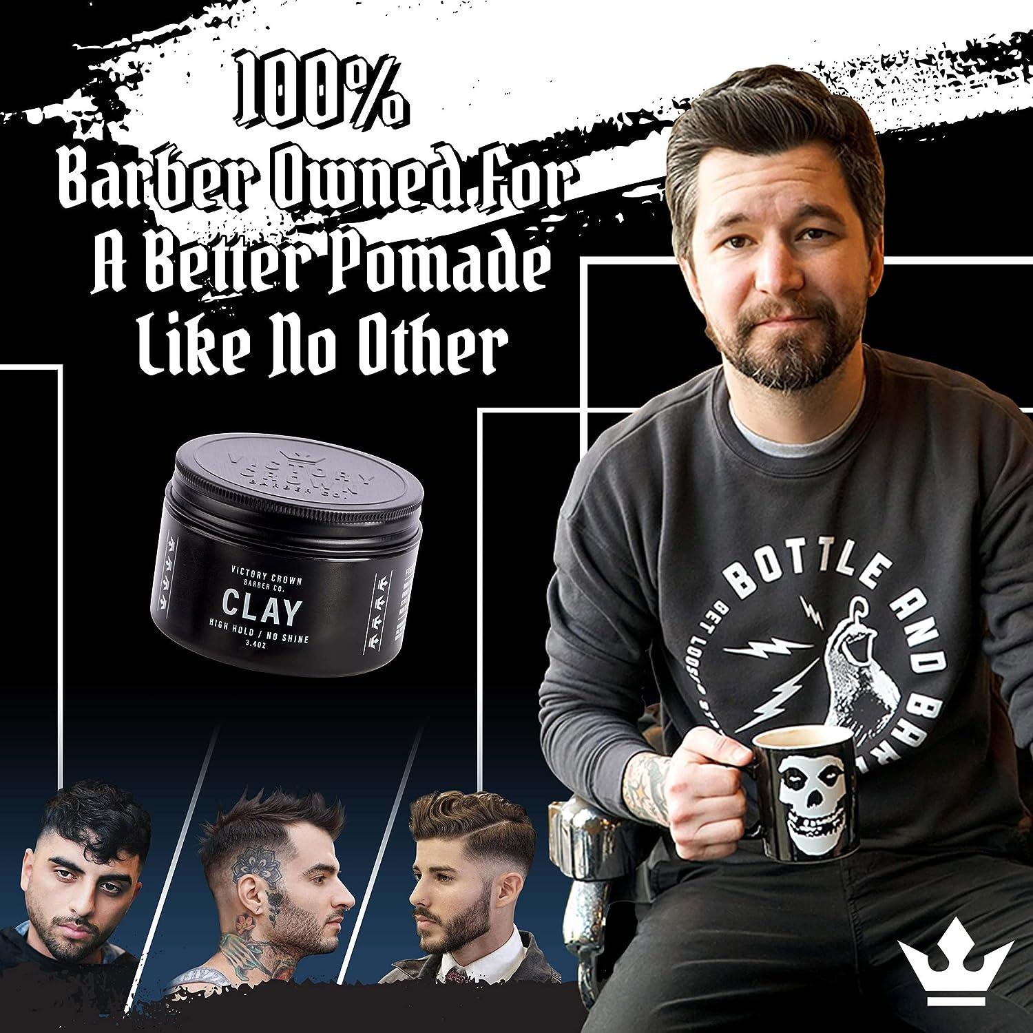 Victory Crown Matte Clay Pomade 3.4oz - High Hold Non-Greasy Hair Clay ...