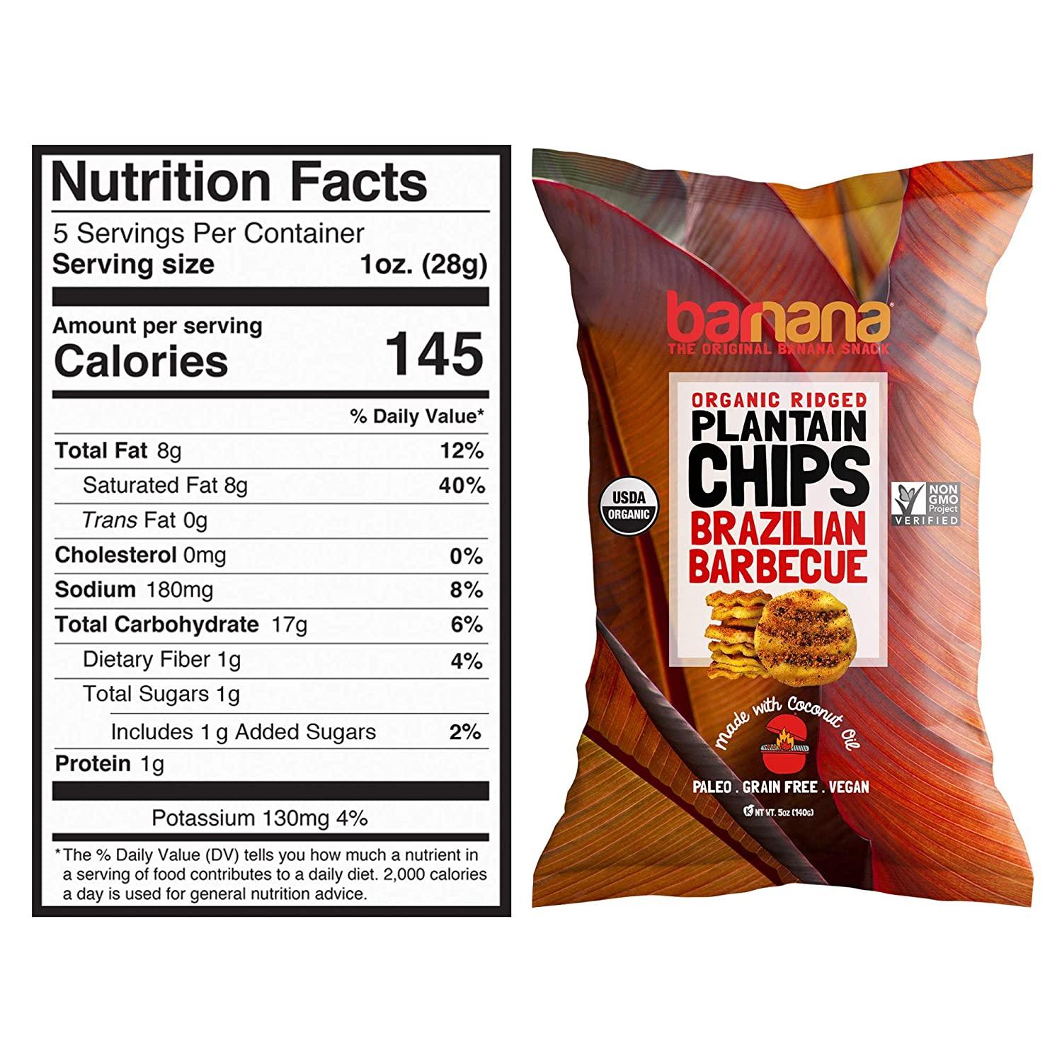 Barnana Organic Plantain Chips Variety Pack - 5oz, 4 Pack - Salty ...