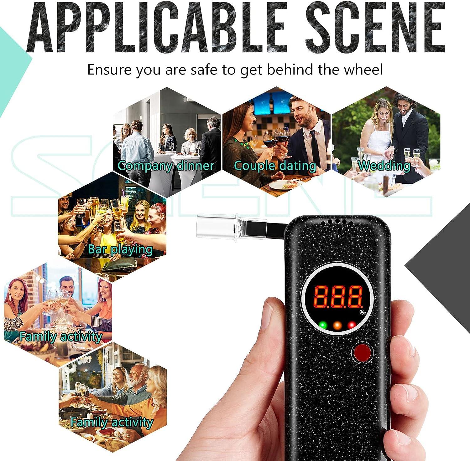 Professional Grade Alcohol Breathalyzer with LCD Display | Portable ...