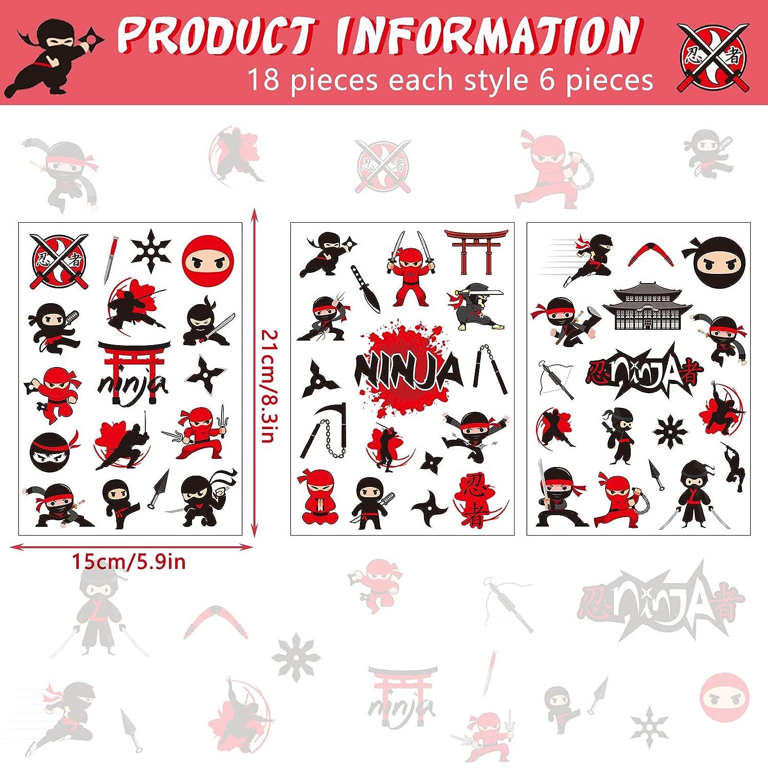 ninja temporary tattoos