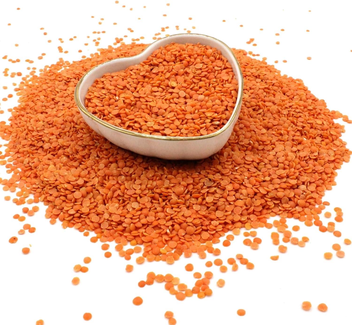 Organic Red Split Lentils - High Fibre High Protein No Additives No ...