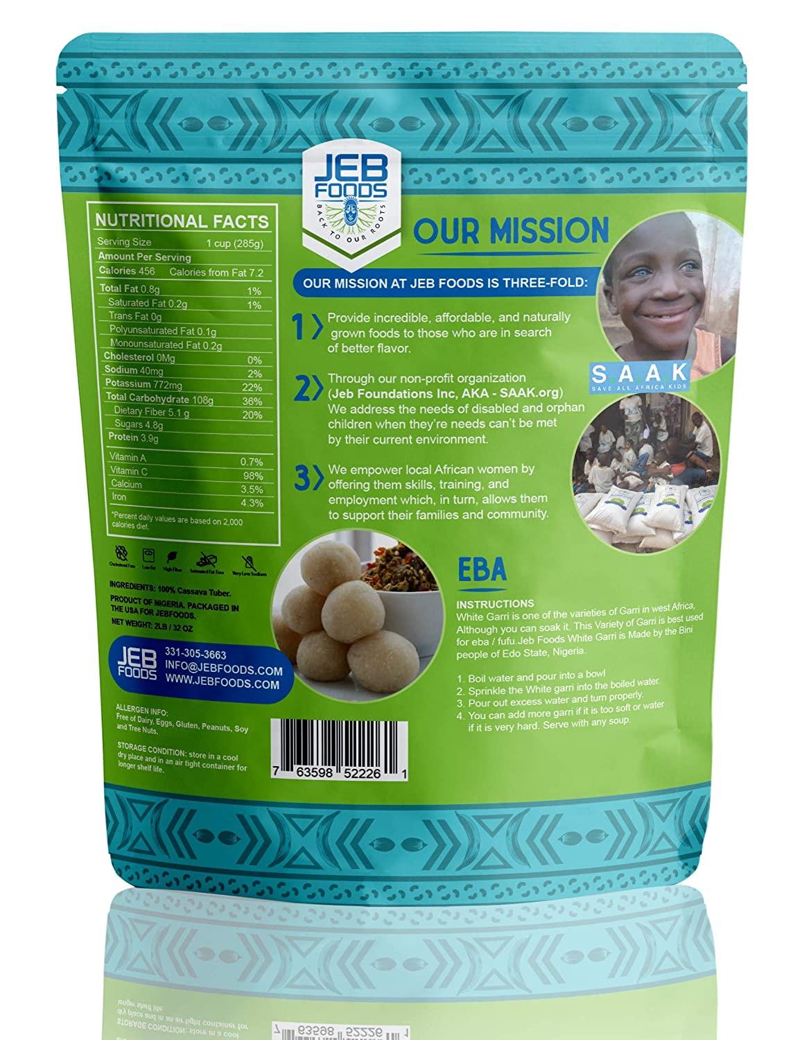 White Garri 4lbs Bag - Premium Quality, Gluten-Free Gari from West ...