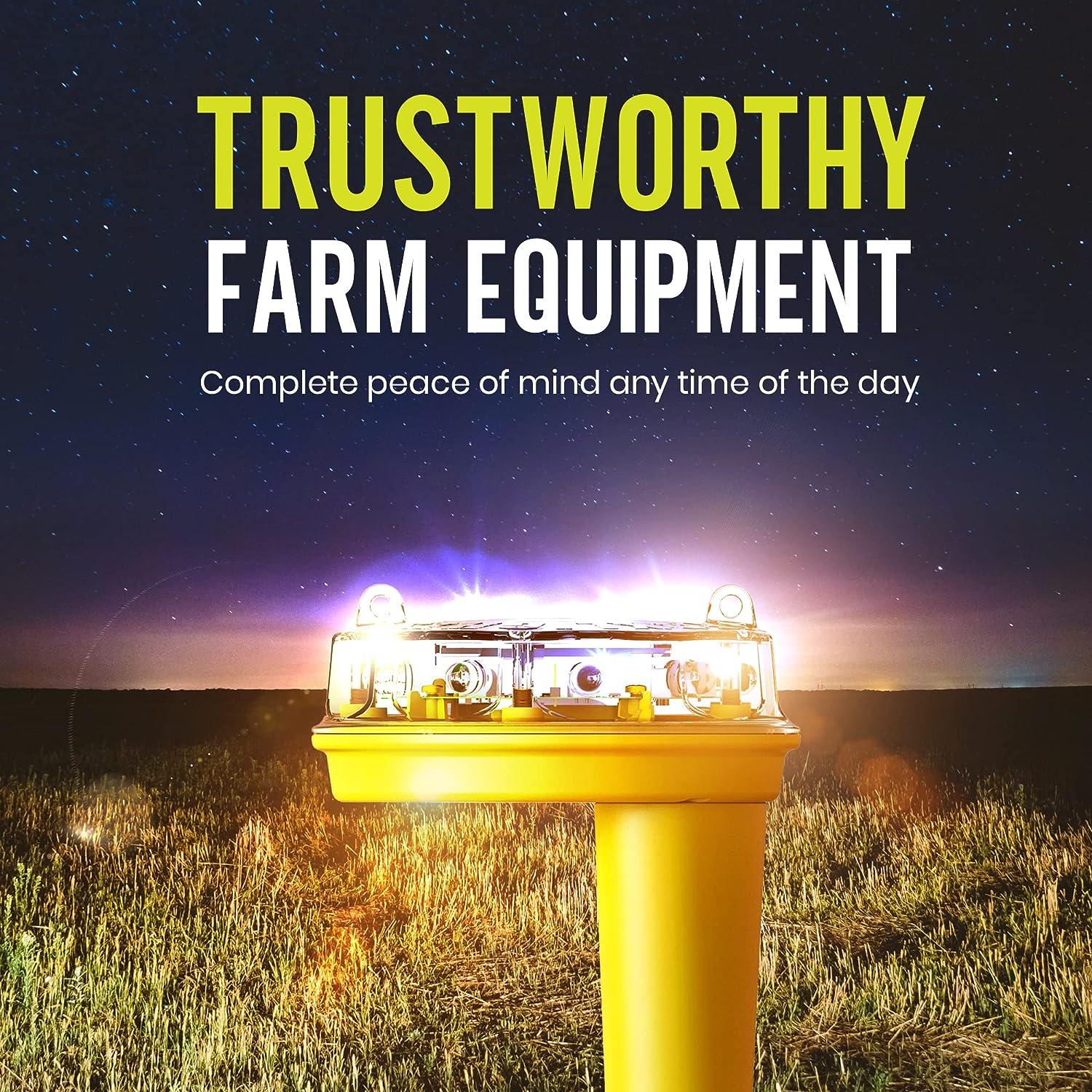 FOXLIGHTS Solar Night Predator Deterrent - LED Predator Control Light ...