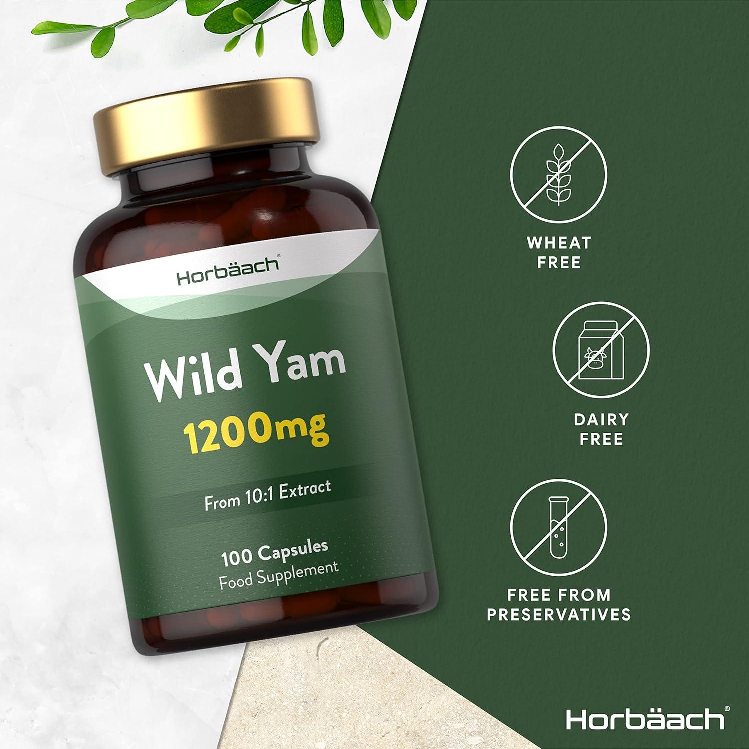 Wild Yam Capsules 1200mg Menopause Support Supplement | Wild Yam Root ...