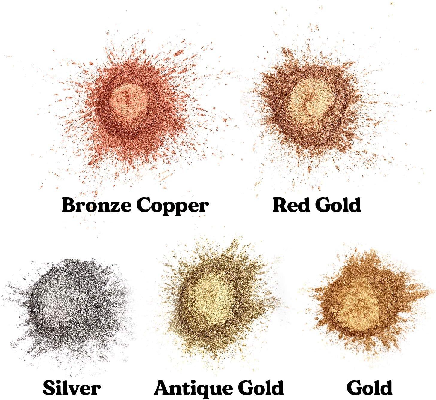 NODDWAY Metallic Pigment Powder 20ml Jar - Gold Chrome Powder for Epoxy ...