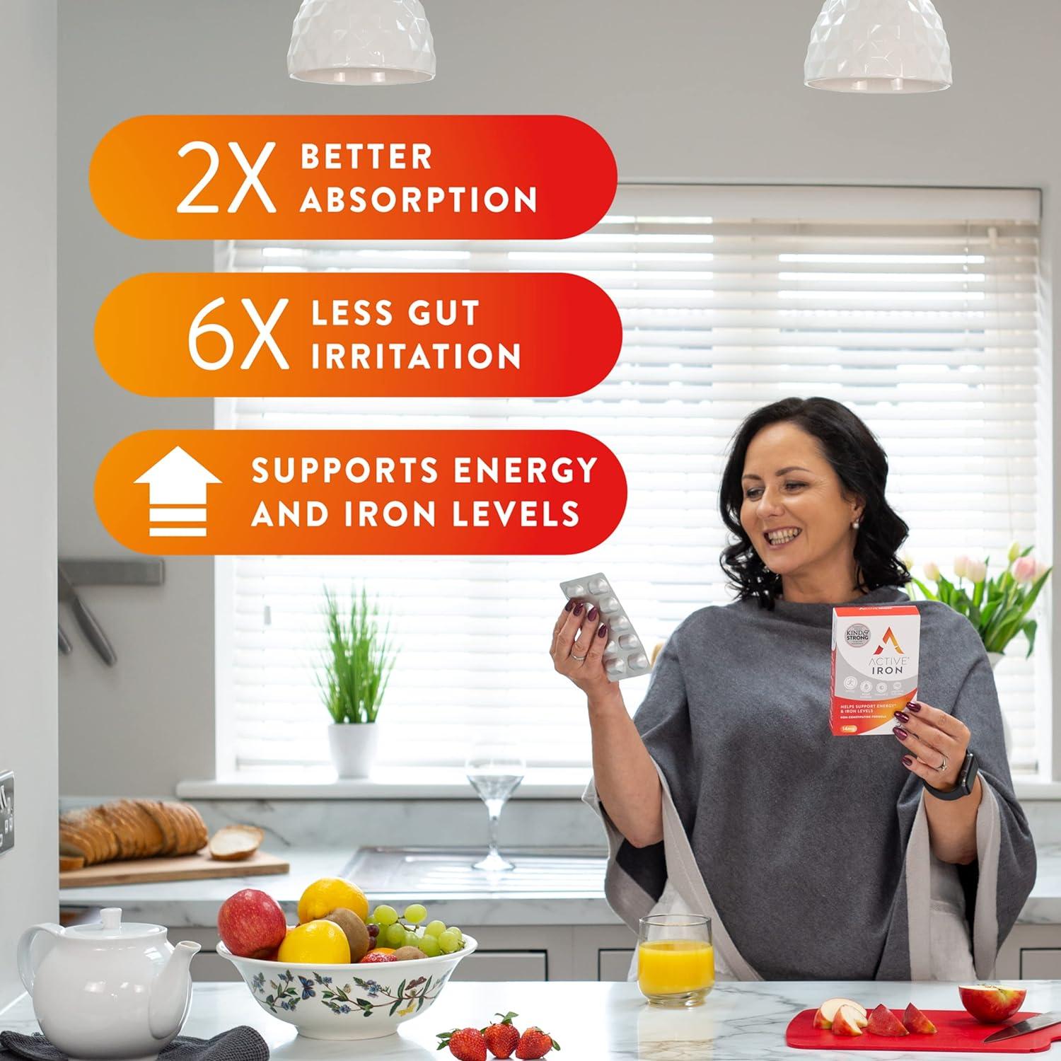 Active Iron Supplement | 30 Iron Capsules | Non- Constipating | Fights ...