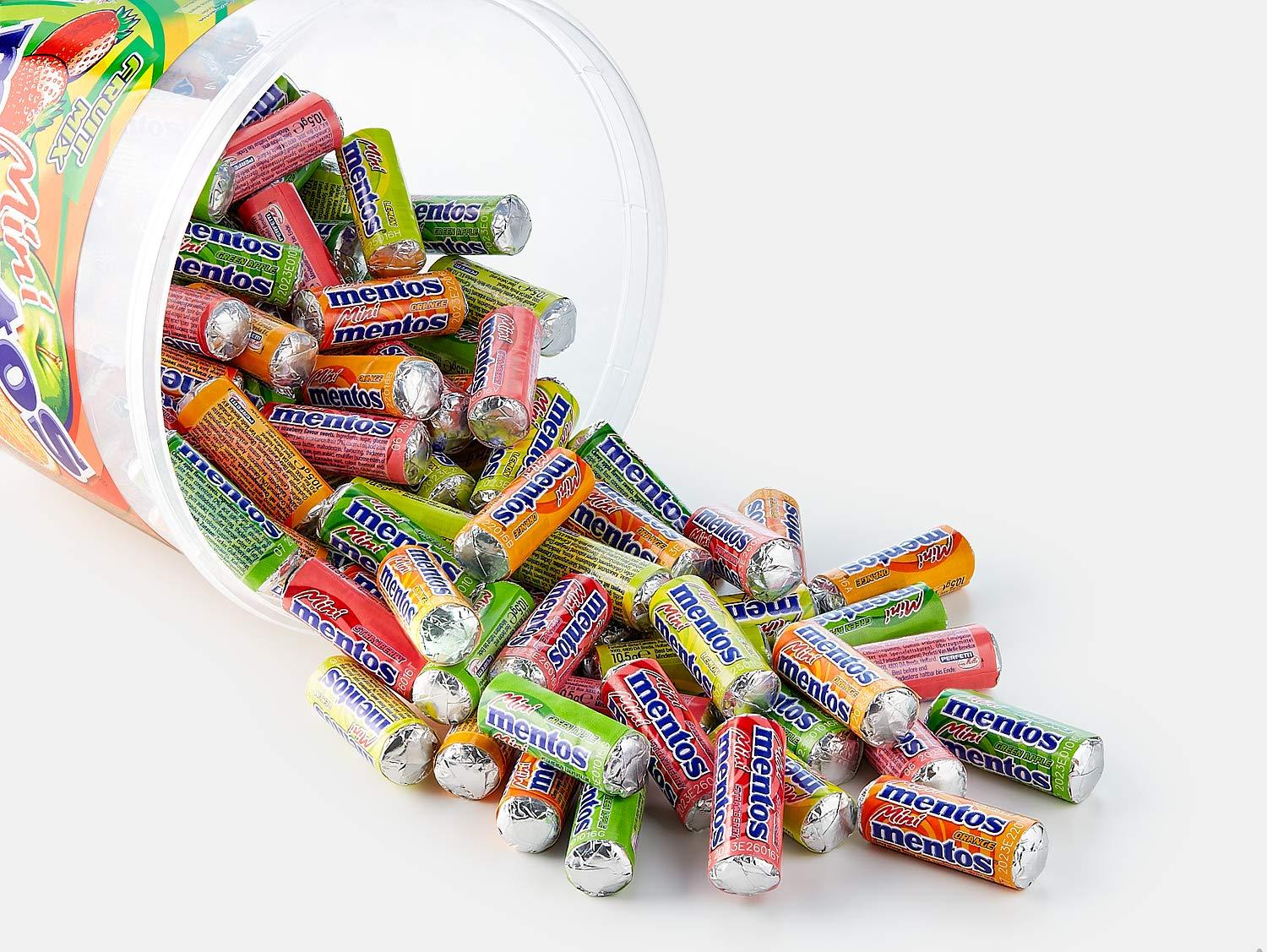 Mentos Mini Fruit Mix Bucket & Chupa Chups Mini Classic Lollipops - 100 ...