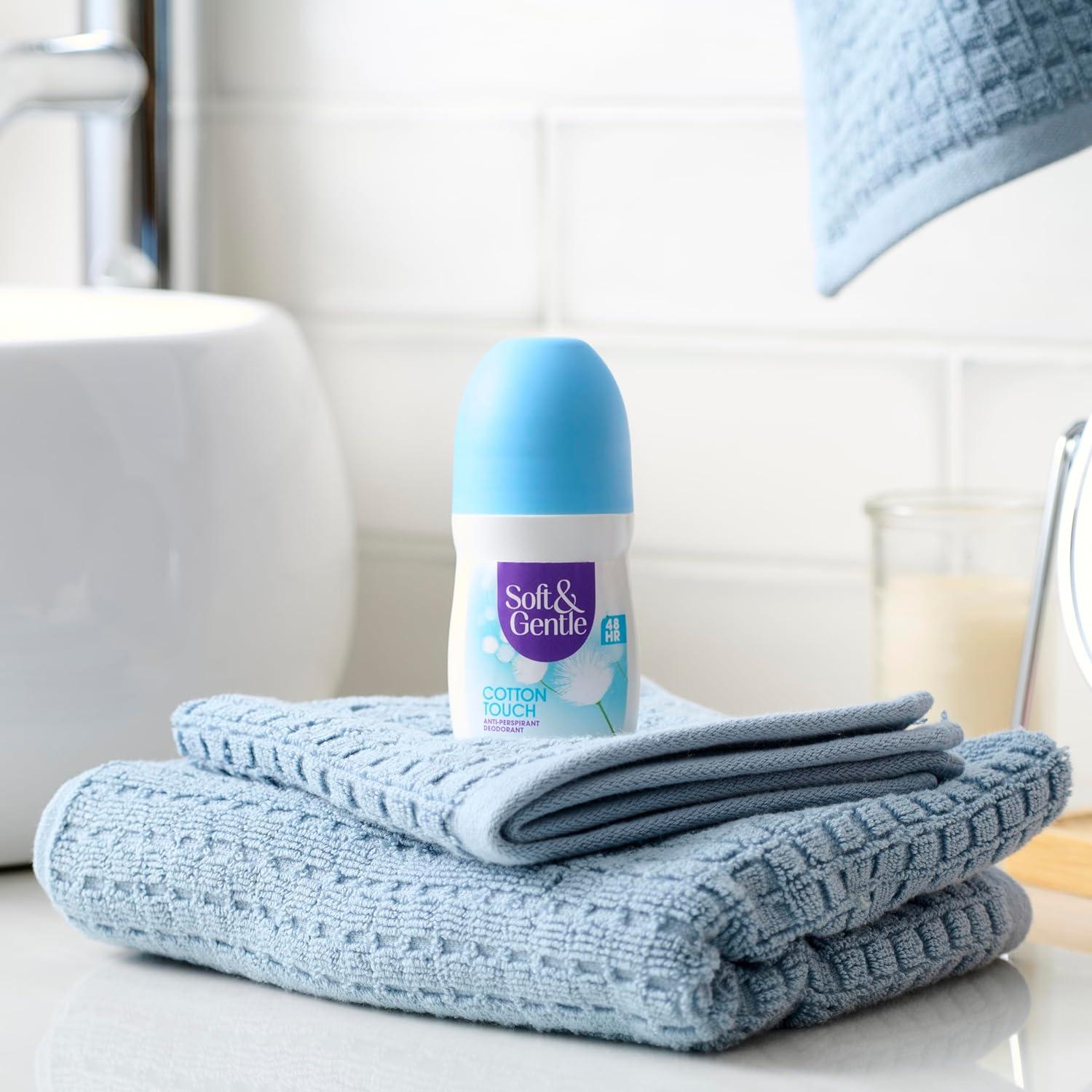 Soft & Gentle Cotton Touch Woman's Deodorant Roll-on 50ml | 48h Sweat ...
