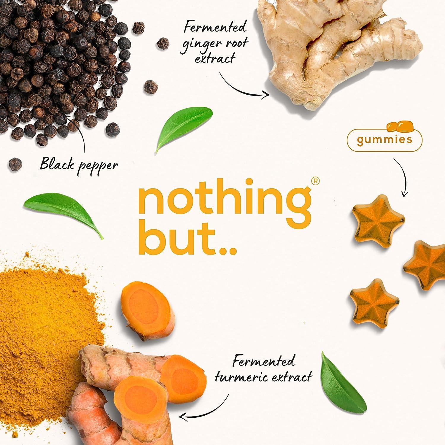 Turmeric Gummies for Adults with Black Pepper & Ginger Root - 60 Vegan ...