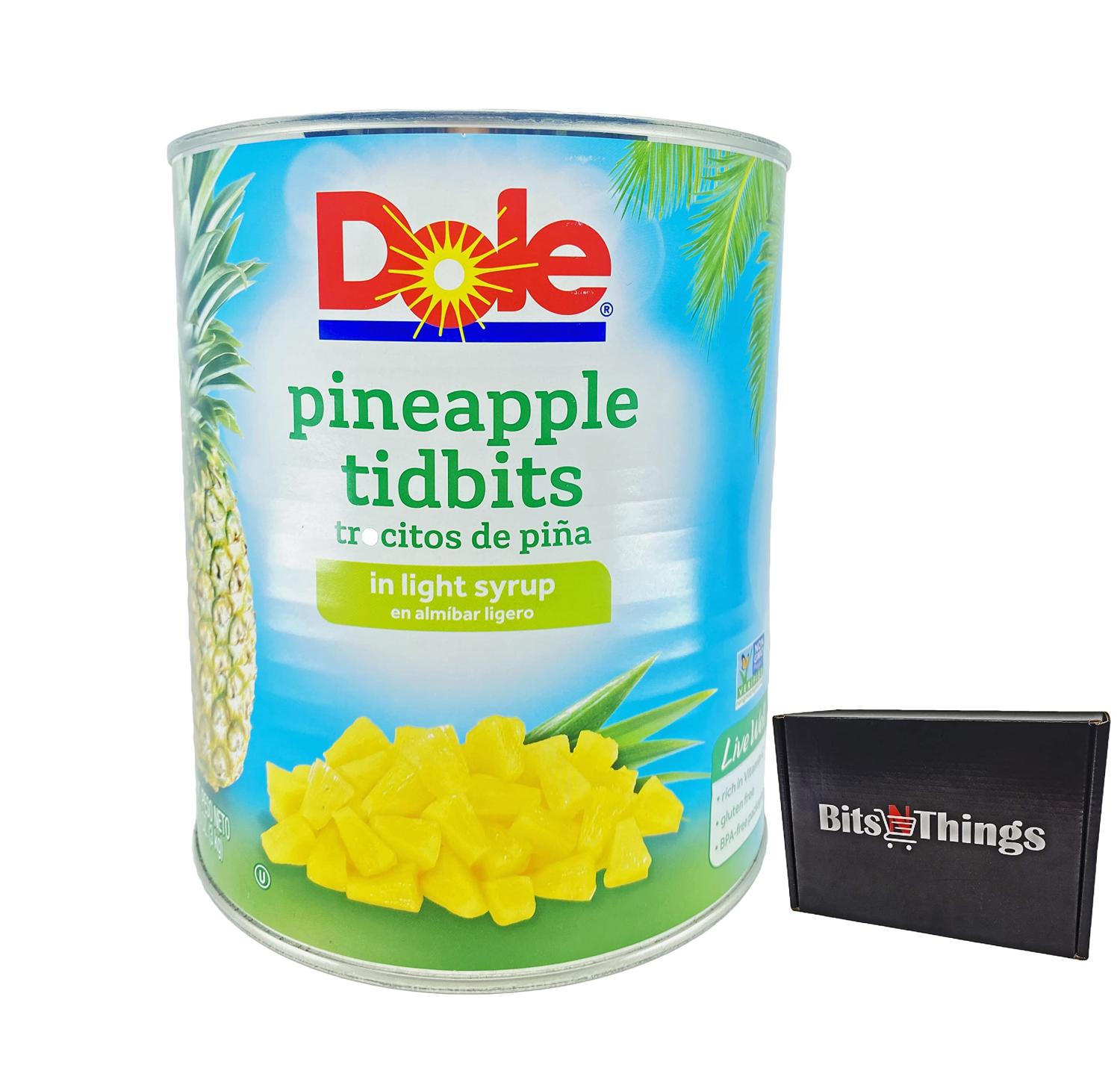 Dole Pineapple Tidbits 106 oz Can in Light Syrup - 1 Pack | Buy Now ...