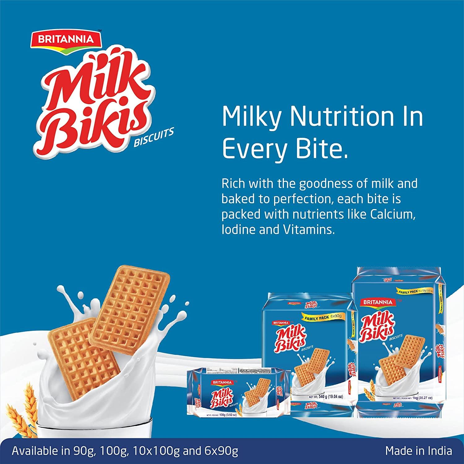 BRITANNIA Milk Bikis Biscuits 19.04oz (540g) - Cream Sandwiched Crispy Cookies | Buy Now with ...