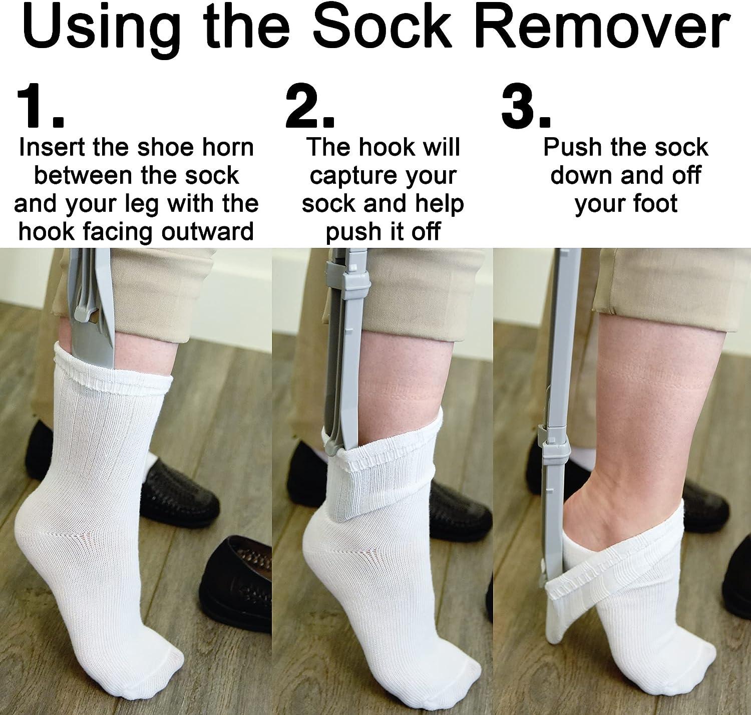 Long Handled 26 Shoe Horn and Sock Remover - Dressing Aid for Seniors ...