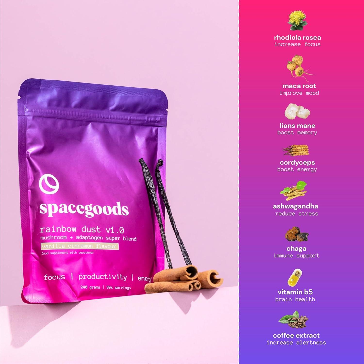 Spacegoods - Rainbow Dust v1.0 - Vanilla Cinnamon Flavour Lions Mane ...