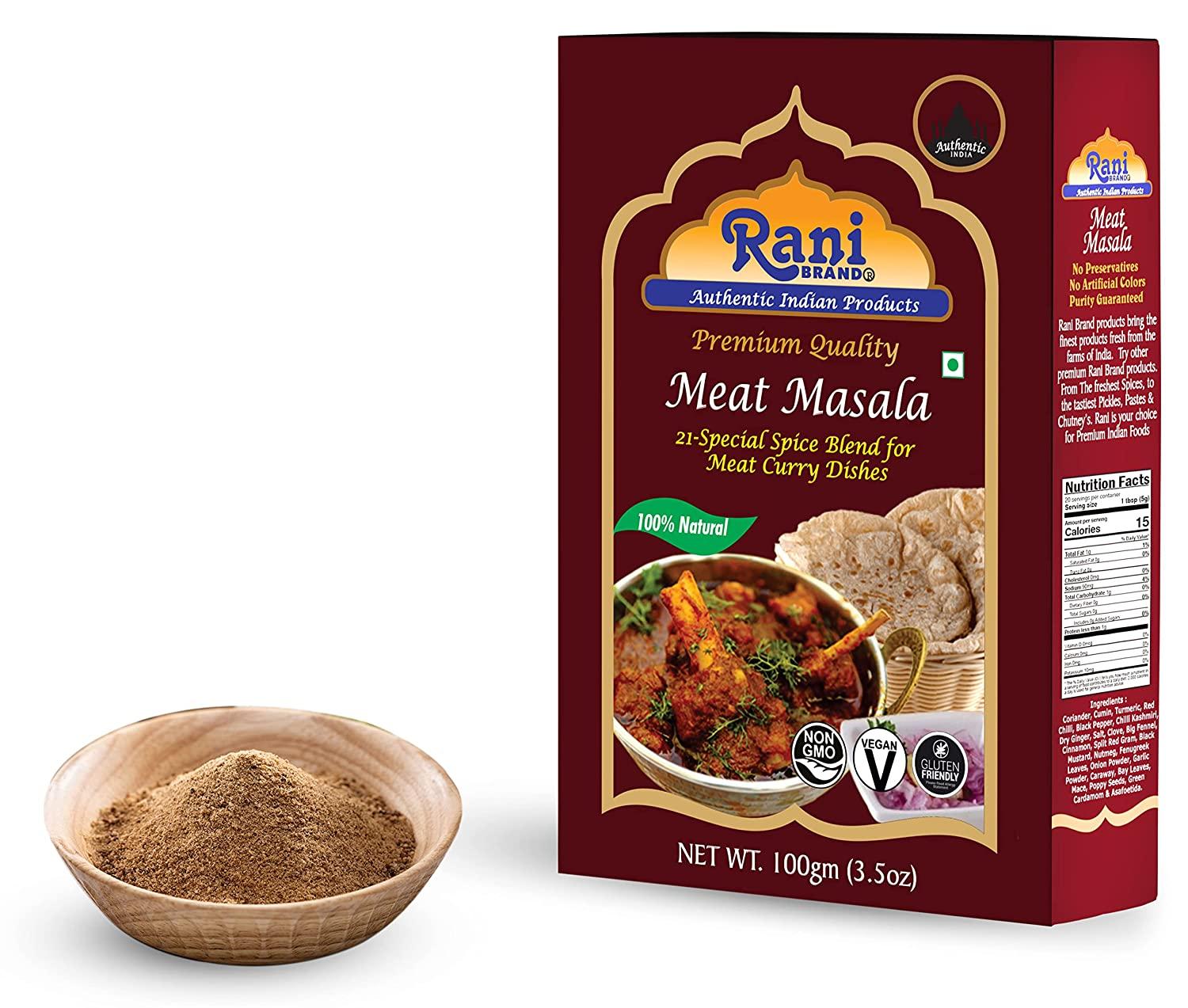 Rani Meat Curry Masala 21-Spice Blend 3.5oz - All Natural, Vegan ...