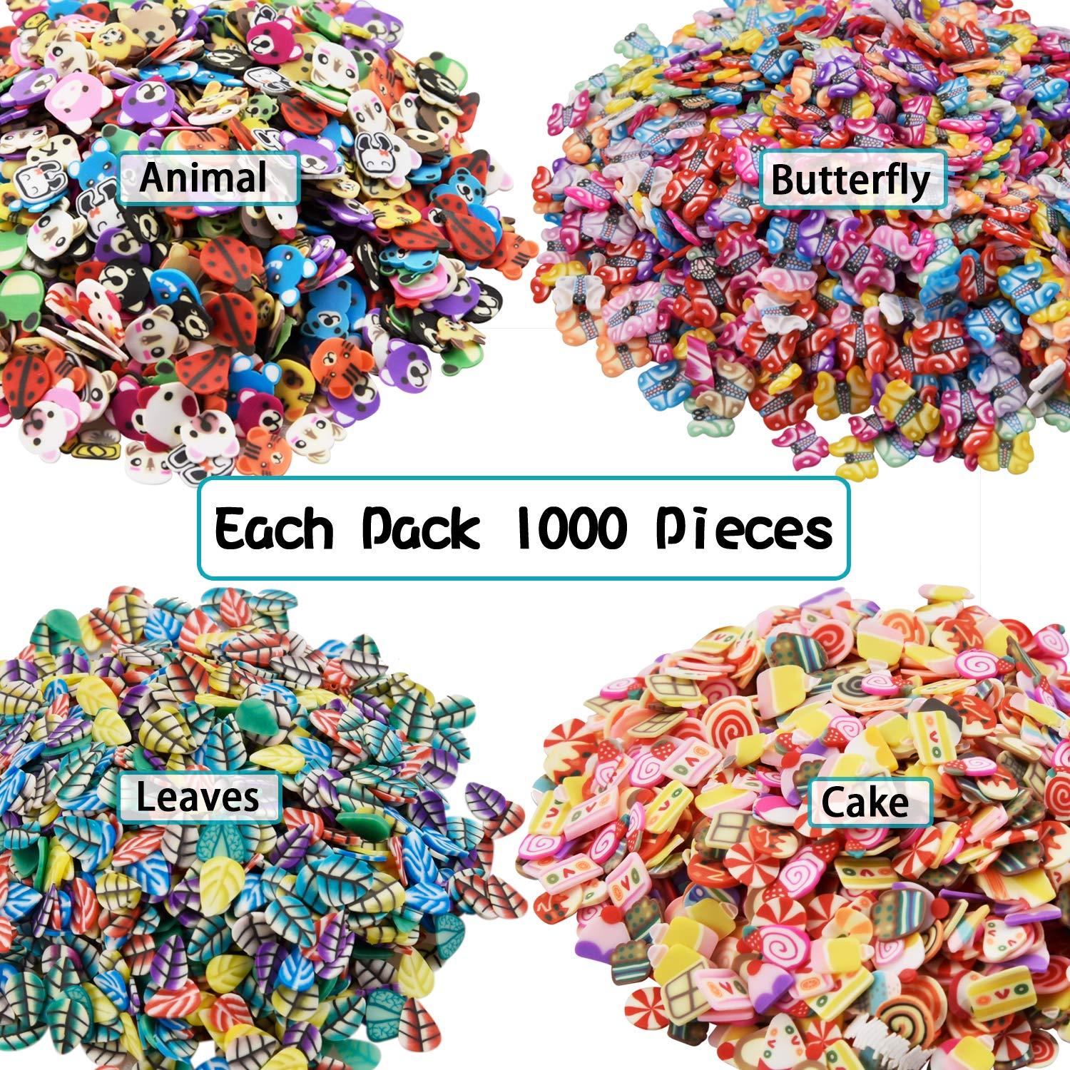 Nail Art Slices 10000PCS - YOUYOUTE 10 Pack Fimo Fruit Slices for Slime ...