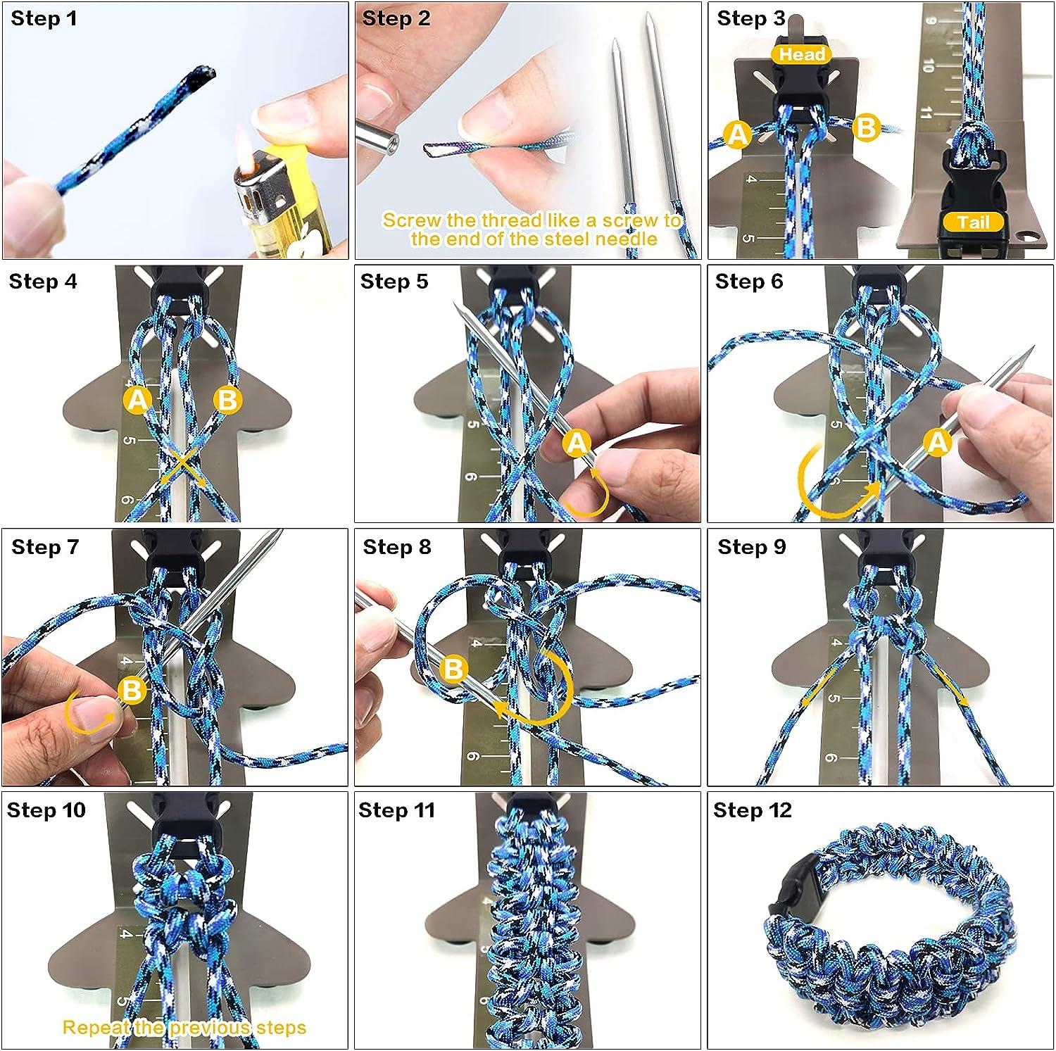 Adoture Direct Paracord Bracelets Jig Kit with Tools and Paracord ...
