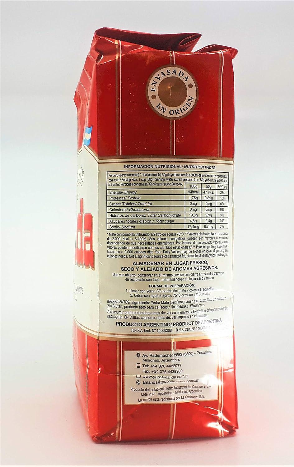 Yerba Mate Amanda Roja 1 kg - Premium Quality (Pack of 1) | Buy Now with Express International ...