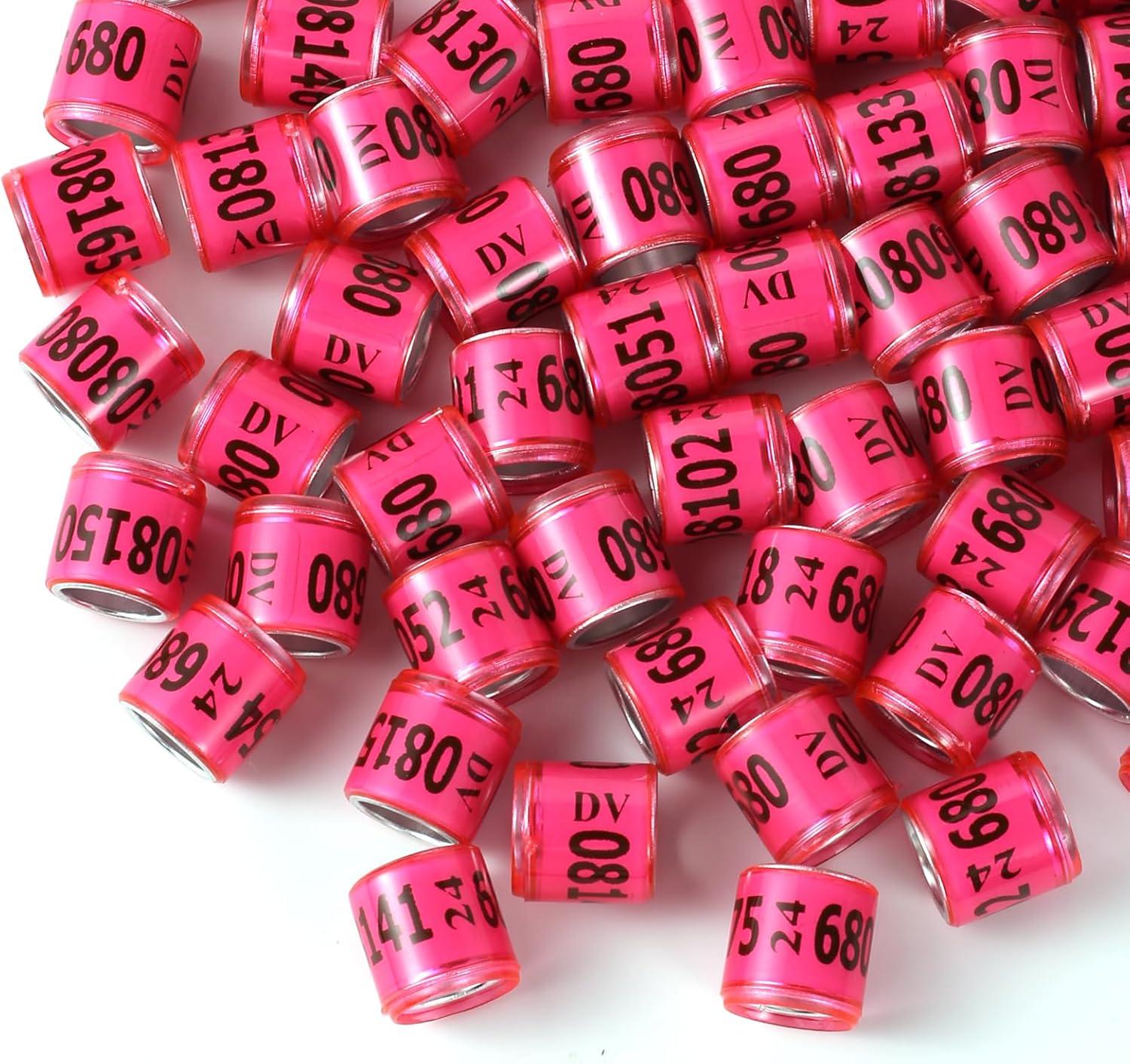 100PC Multicolor Aluminum Pigeon Leg Rings - 2024 DV Training Footring ...